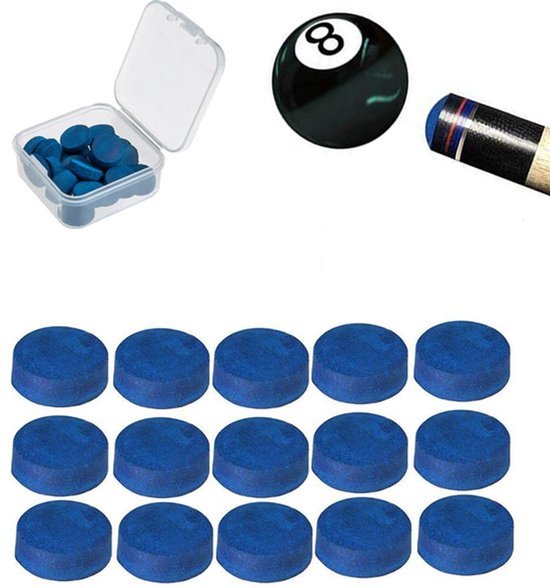 KARZO - Billiard Cup Type 10mm - 20 Stuks Met Transparante Opbergdoos | bol