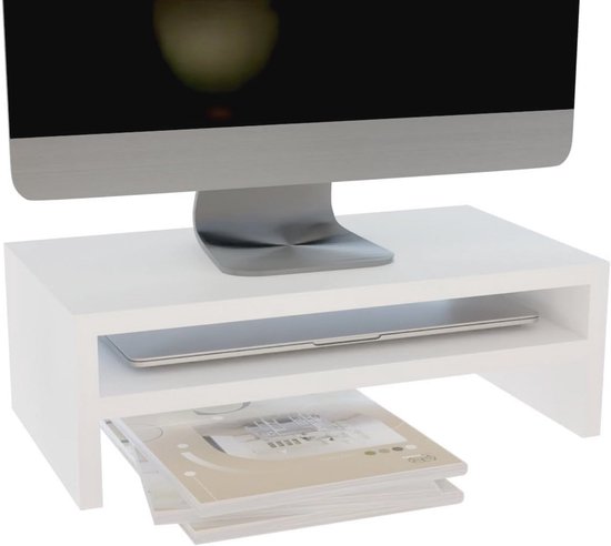 Ergonomische Monitorstandaard met Opbergplank - 2-laags Desk Verhoger ...