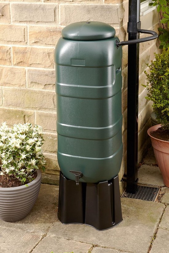 Compacte Regenton Set 100 Liter met Deksel, Kraan en Regenpijpontvanger ...