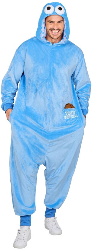 Dol Op Koekies Monster Blauw Onesie Kostuum | bol