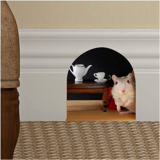 Muursticker 3D Optische Illusie - Wanddecoratie Gat Effect Realistisch ...