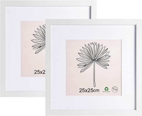 Lijst 25x25 cm met Passe-Partout voor Foto of Poster - Inclusief ...