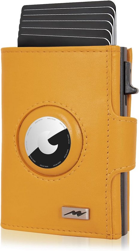 Leren Herenportemonnee met Rfid-beveiliging en AirTag Vak - Ruim | bol