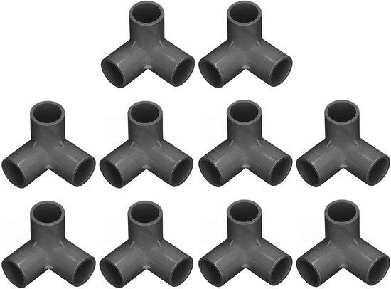 3-Way PVC Pipe Connectors - Pack of 10 - 32 mm - 3-Way Connectors ...