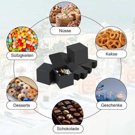 15 stuks geschenkdozen kraftpapier - kartonnen dozen 10 x 10 x 10 cm ...