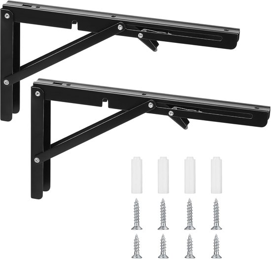 Folding Console - Heavy Duty Hinges - Collapsible Corner Shelf Support ...