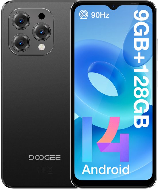 DOOGEE N55-Smartphone- Android 14- 6,56-inch HD 90Hz- 9 GB RAM - 128 GB ...