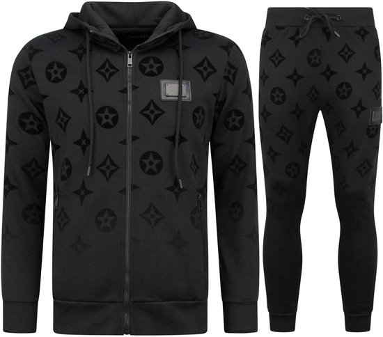Dik Geweven Joggingpak Heren - Teddy Huispak Heren - Trainingspak Heren ...