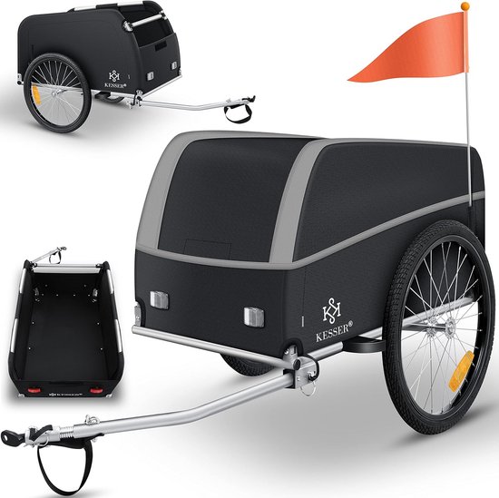 Fietsaanhanger Transportaanhanger Inklapbaar Met Hoge Dissel - Max. 40 ...