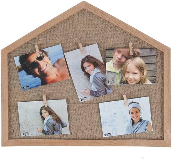 Multi Photo Frame with Ropes - Collage Gallery, 44 x 46 cm | bol