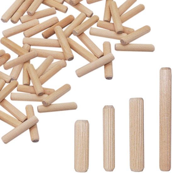 Houten Pluggen 10 x 40 mm - 50 Stuks voor Meubelverbinding | bol