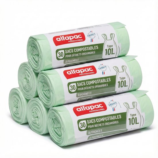 Biozakken 10 liter - 150 zakken - Composteerbaar - Biologisch ...