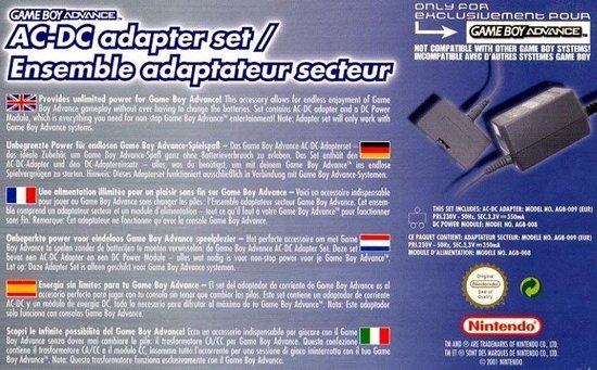 Nintendo Game Boy Advance Ac-dc Adapter | bol