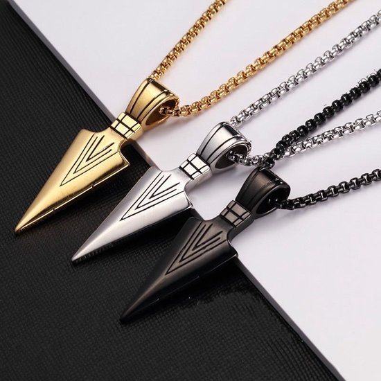 Pijlpunt Arrow Head Ketting - Heren - Zwart | bol