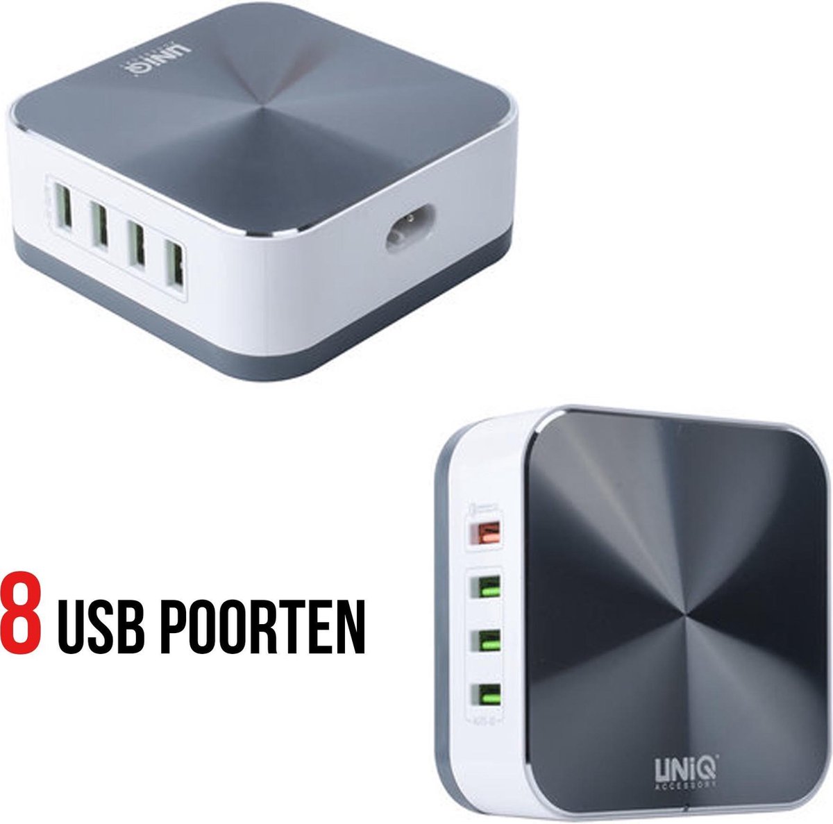 UNIQ Accessory - Multi 8 USB-poort verdeler Desk Bureau oplader QC3 ...
