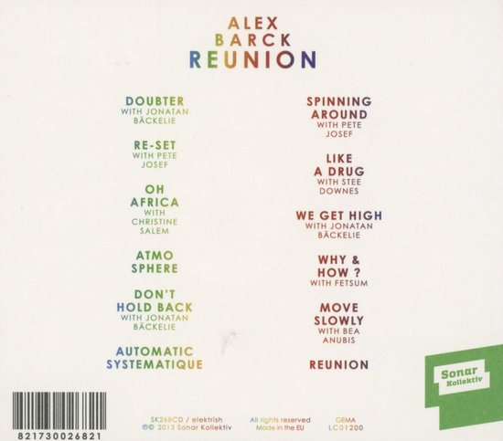Reunion, Alex Barck | CD (album) | Muziek | bol.com