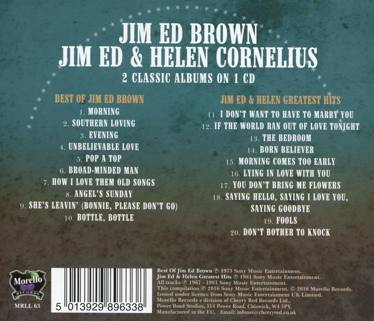 Best Of Jim Ed Brown / Jim Ed & Helen Greatest Hits, Helen Cornelius ...