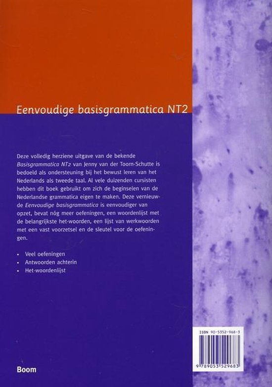 Eenvoudige basisgrammatica NT2 - grammatica voor Nederlands als tweede ...
