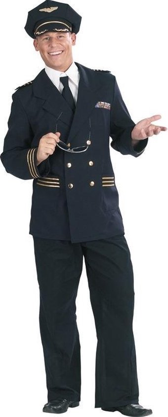 Rubie's Verkleedkostuum Piloot Met Pet Zwart Heren Maat 54 | bol.com