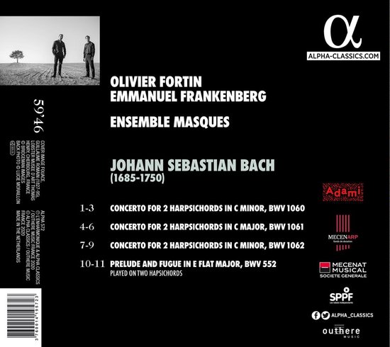 Ensemble Masques - Olivier Fortin - Emmanuel Frank - Concertos For Two ...
