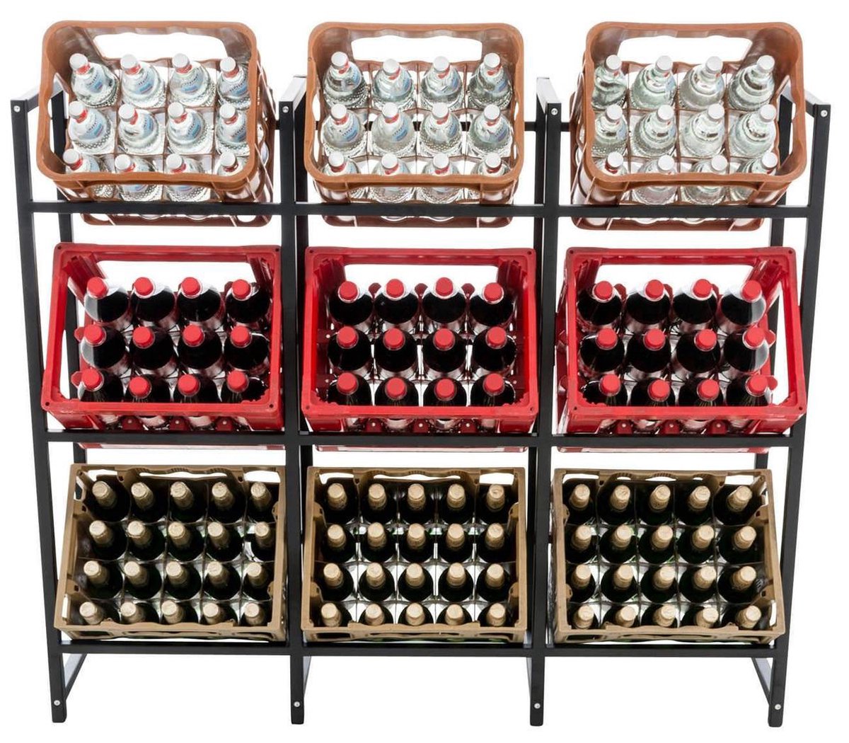 Clp Lennert - Krattenrek - (voor 9 kratten) - Zwart | bol.com