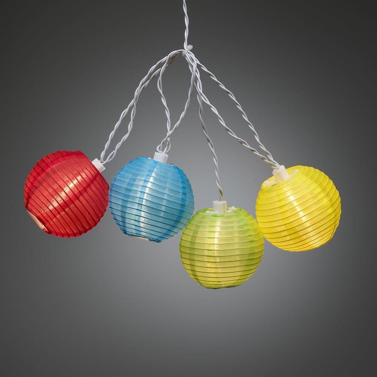 Konstsmide 4161 - Snoerverlichting - 40 lamps LED gekleurde lampions ...
