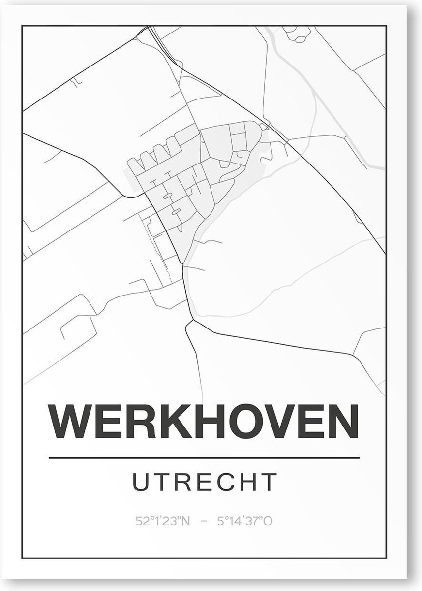 Poster/plattegrond WERKHOVEN - A4 | bol.com
