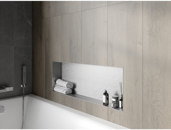 Mexen X-Wall-NR nisplank zonder kraag 90 x 30 , inox - 1911903010 | bol