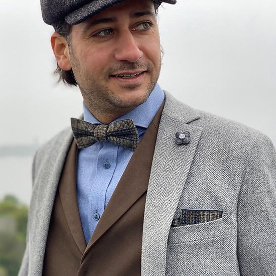 Sir Redman - Strikken - strik Daniel Tweed - bruin / blauw / wit | bol