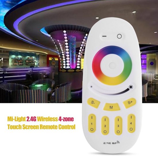 Draadloze RGBW LED Afstandsbediening 4-Zone Touch Controller voor ...