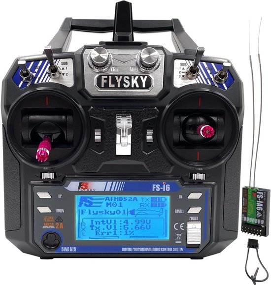 2.4GHz 6-Kanaals RC Zender en Ontvanger Set voor Vliegtuig Helikopter ...