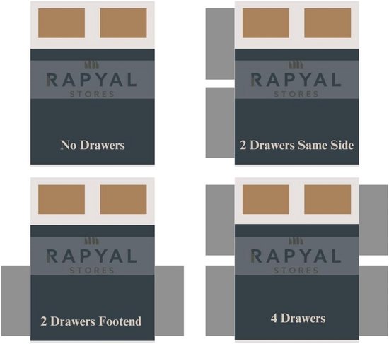 Luxe Boxspring Bed met Traagschuim Matras en Hoofdbord (Eenpersoons ...