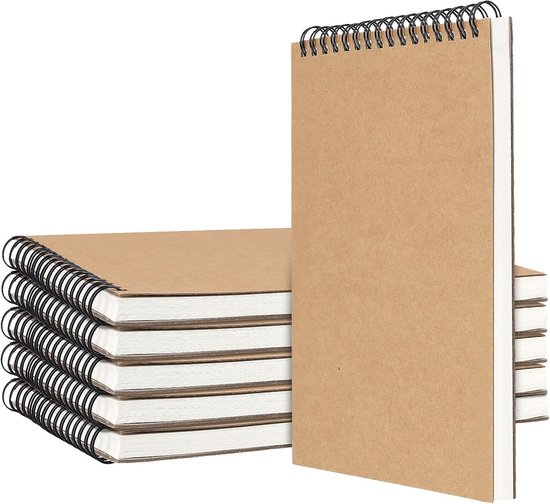 Schetsboek A5 Blanco 6 Stuks 60 Pagina's voor Tekenen en Schetsen | bol