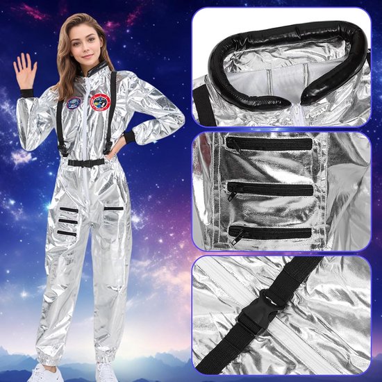 Zilver Astronautenpak voor Volwassenen - Ruimtepak voor Carnaval en ...