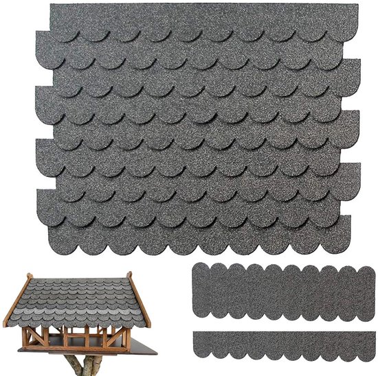 53 stuks zelfklevend dakvilt en bitumen shingles voor tuinhuis ...