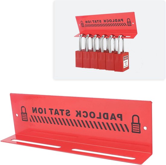 JGS Premium - Veiligheidshangsloten Station voor Lockout Tagout Procedures - Rood... | bol