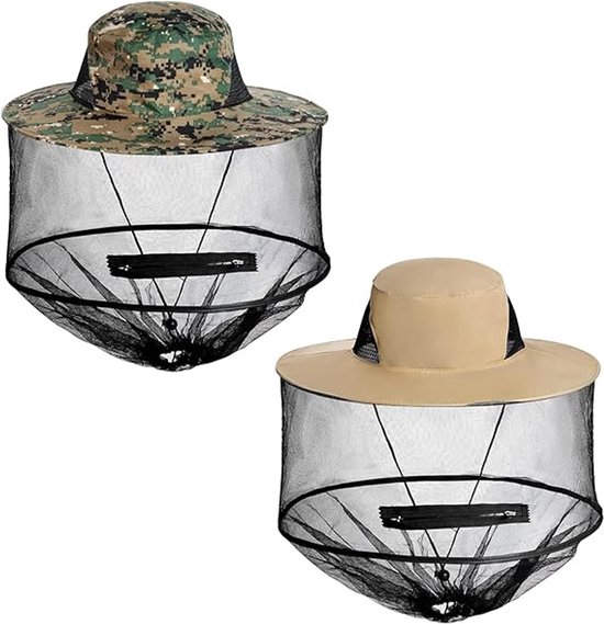 2-pack muggenwerende hoed - Hoofdnethoed - Zonnehoed ...