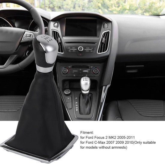 JGS Premium - Gear Shift Knob en Gaiter Kit voor Focus 2 MK2 2005-2011 ...