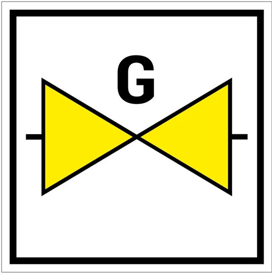 Gasafsluiter bord - Dibond - 20 x 20 cm | bol