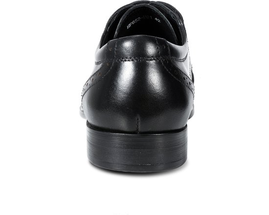 Allthemen Heren Puntige Neus Lage Oxford Schoenen -Volgraan Leer -Zwart ...