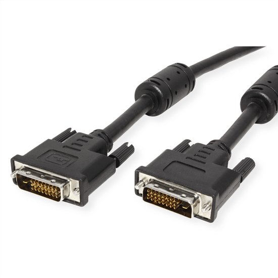 ROLINE Monitorkabel DVI, M/M, (24+1) dual link, 1 m | bol
