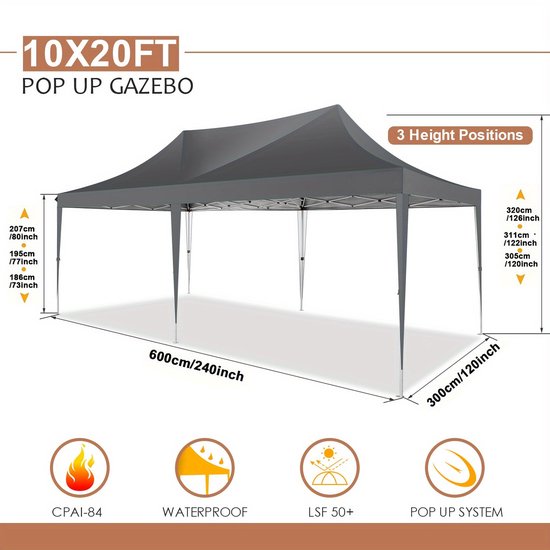 Partytent – Tent – Overkapping – Paviljoen – 3x6 Meter – Met Zijwanden ...