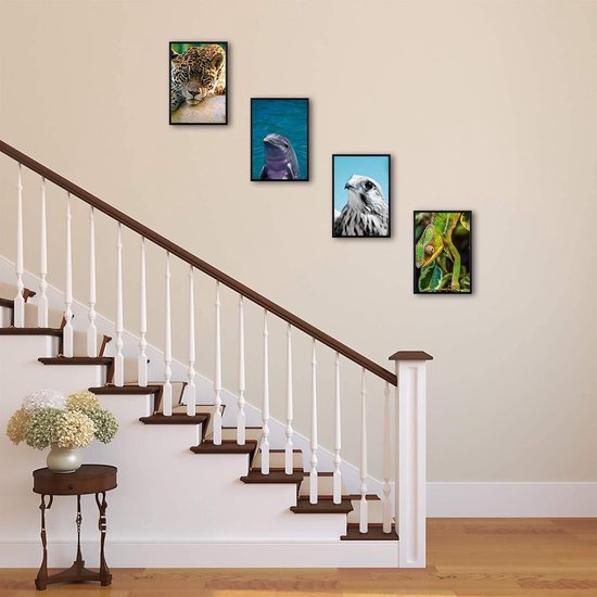Fotolijsten Set voor Certificaten - 2 Stuks - Zwart - DIN A4 | bol