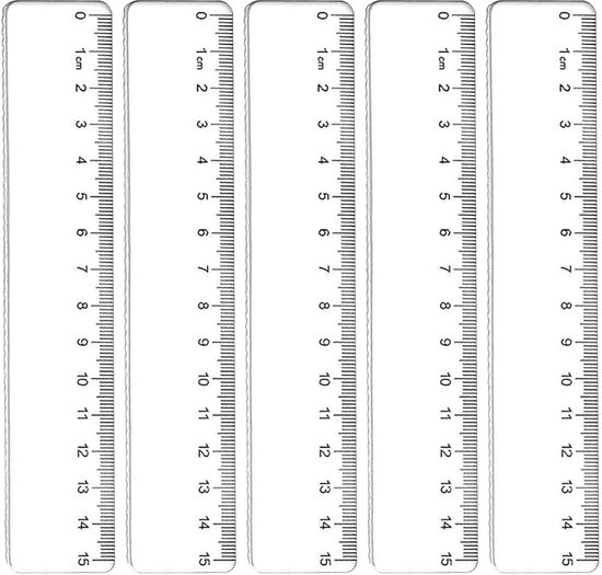 Allecto Plus - Flexibele transparante linialen set van 5 stuks voor ...