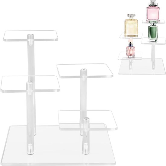 Acrylic Display Riser Stand - Transparante Perfume Stand - Stepped ...
