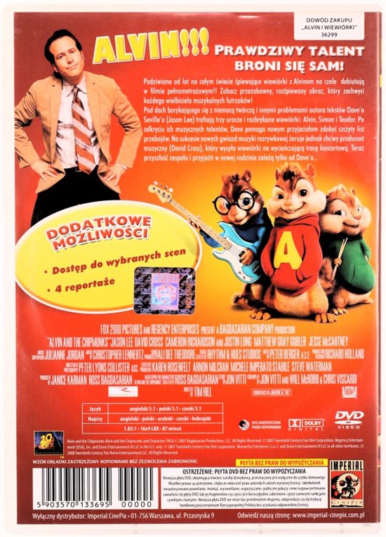 Alvin and the Chipmunks [DVD] (Dvd), Jason Lee | Dvd's | bol
