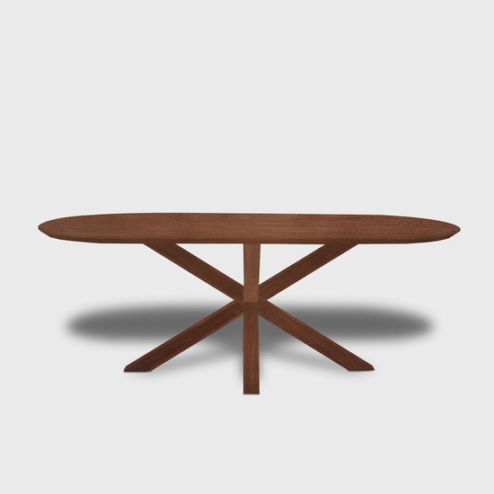 Tafel Plat Ovaal eikenhout - Matrix hout - Toscane 102 | bol