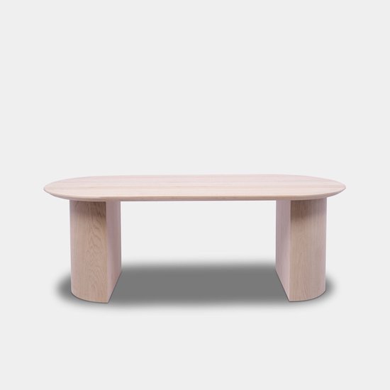 Tafel Plat Ovaal Eikenhout - Half Rond - Onbehandeld | bol