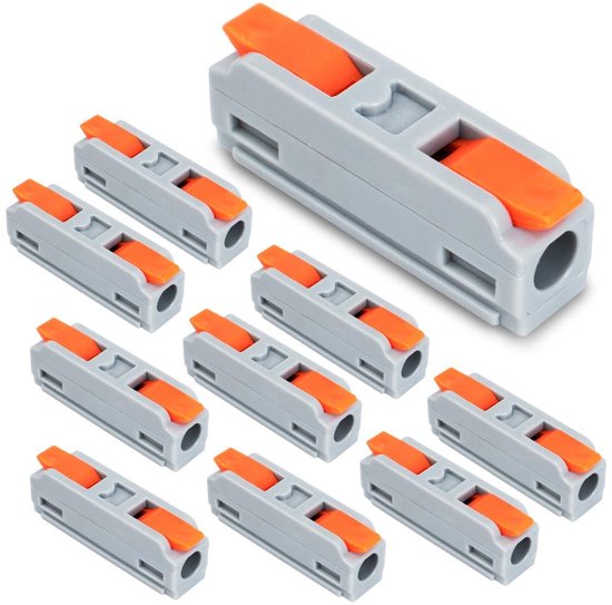 10 stuks verbindingsklemmen met hendel voor kabelverbinders - 1 in 1 ...
