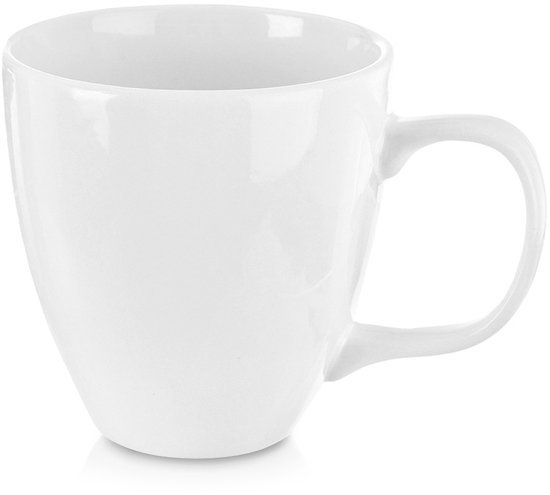 Mok Porselein Wit MONA 400 ml - Koffiemok - Theebeker - Koffie - Beker ...